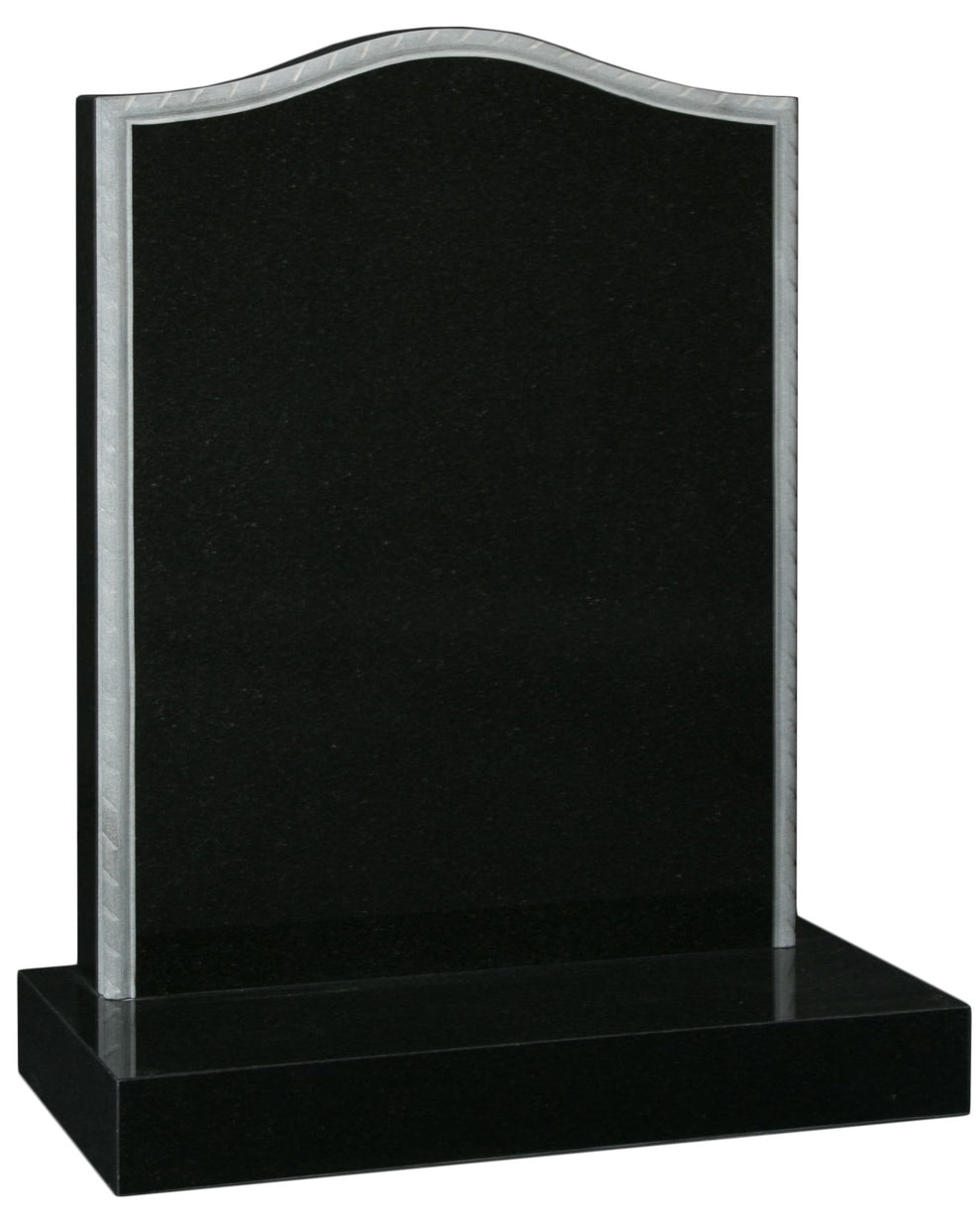 Black Granite memorial with rope design (WG49) – Oxfordshire Memorials
