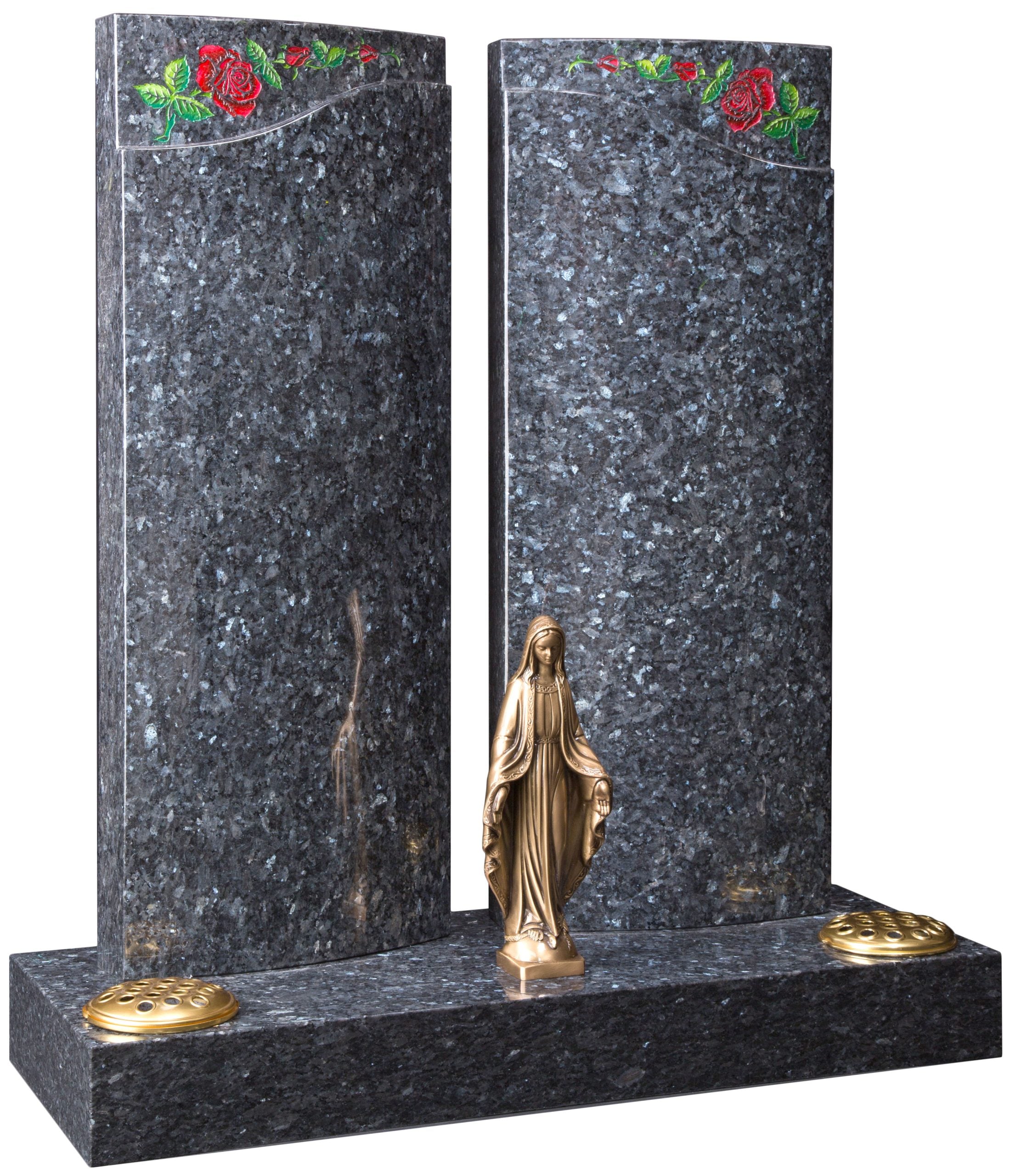 Granite Column memorial with rose detail (WG203) – Oxfordshire Memorials
