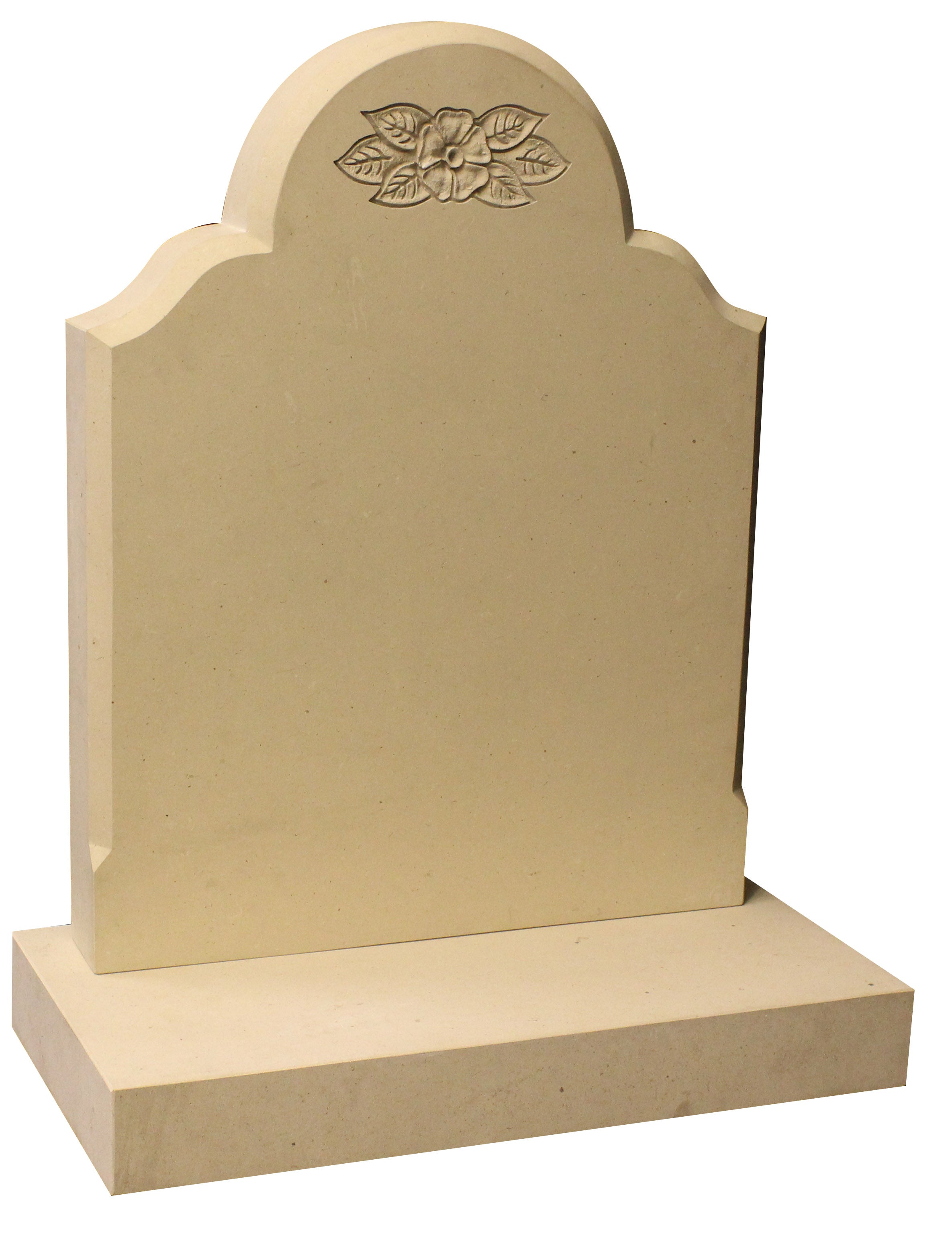 Beige Sand Stone Flower Memorial (ET107) – Oxfordshire Memorials