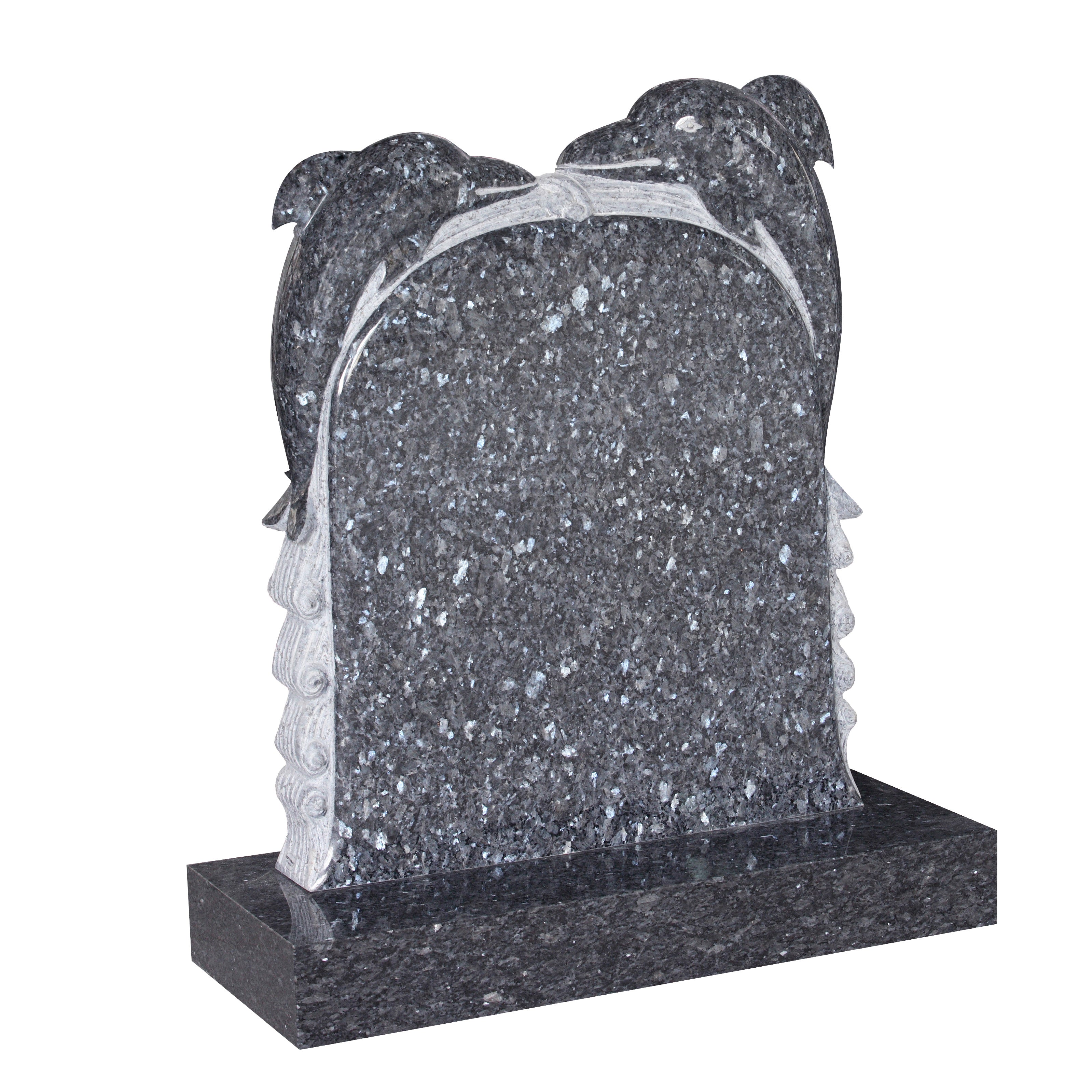 Blue Pearl Dolphin Frame Headstone (ET137) – Oxfordshire Memorials