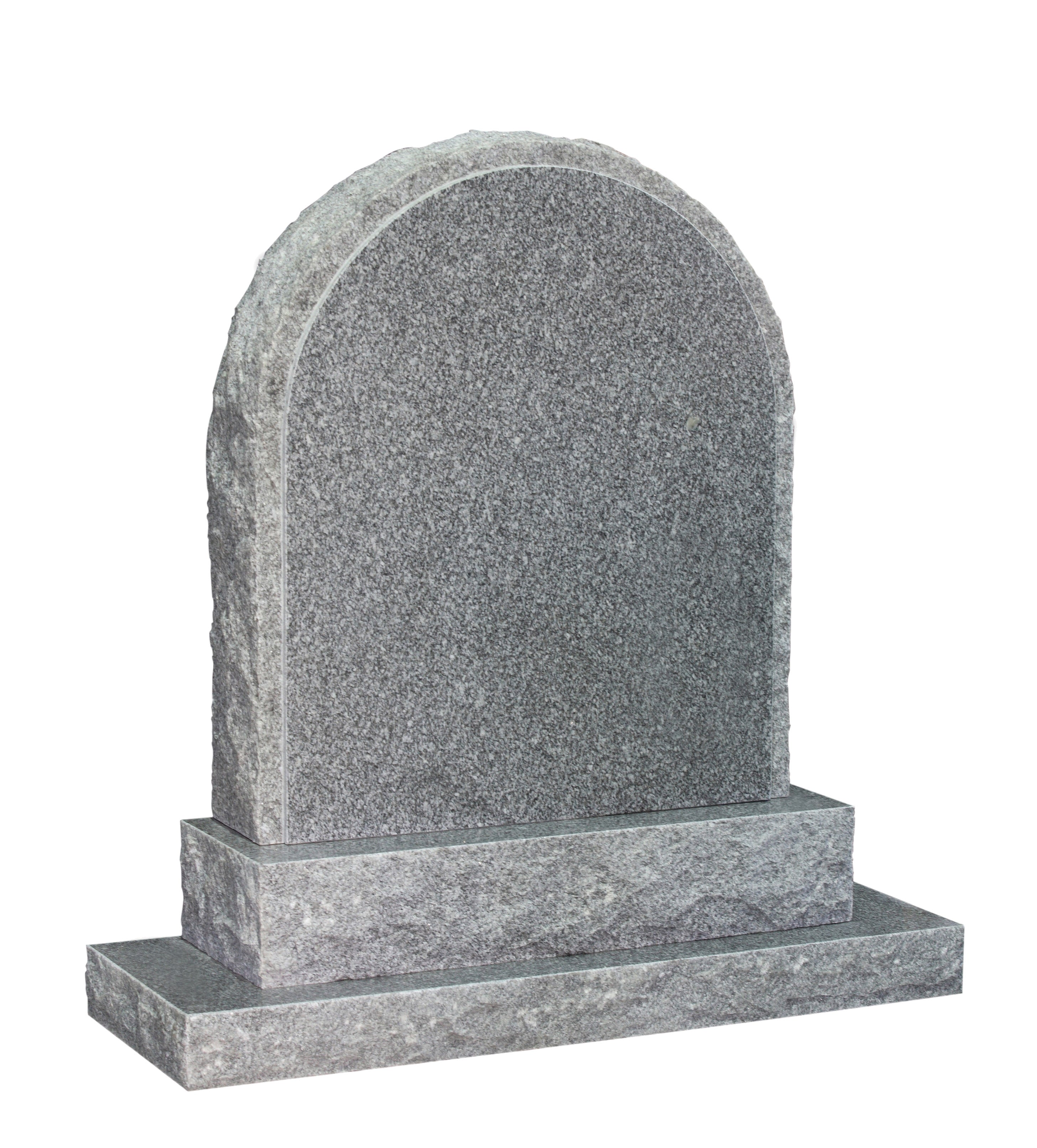 Stirling grey rustic round top headstone(ET41) – Oxfordshire Memorials