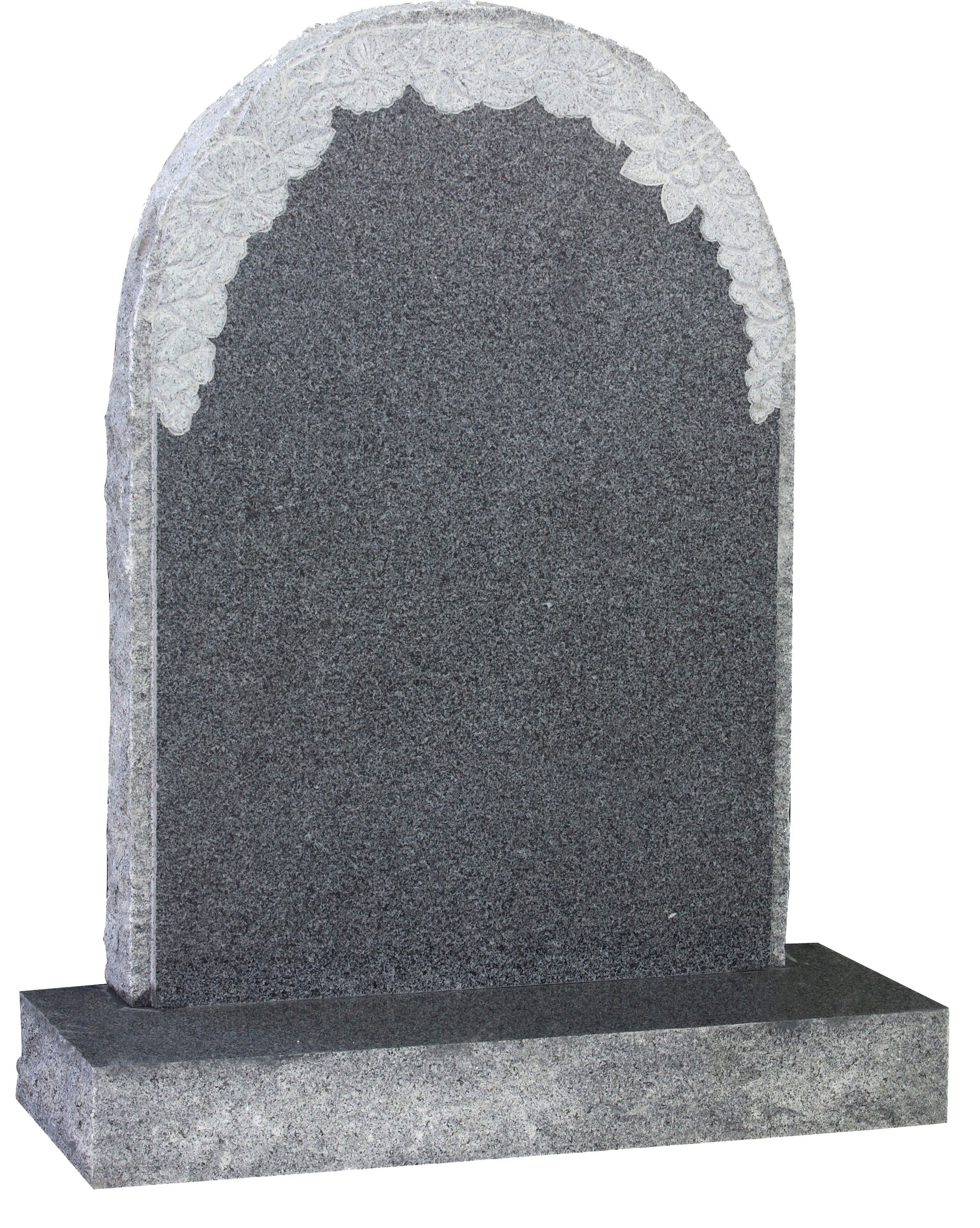 Millennium Grey Headstone with daisy detail (ET50) – Oxfordshire Memorials